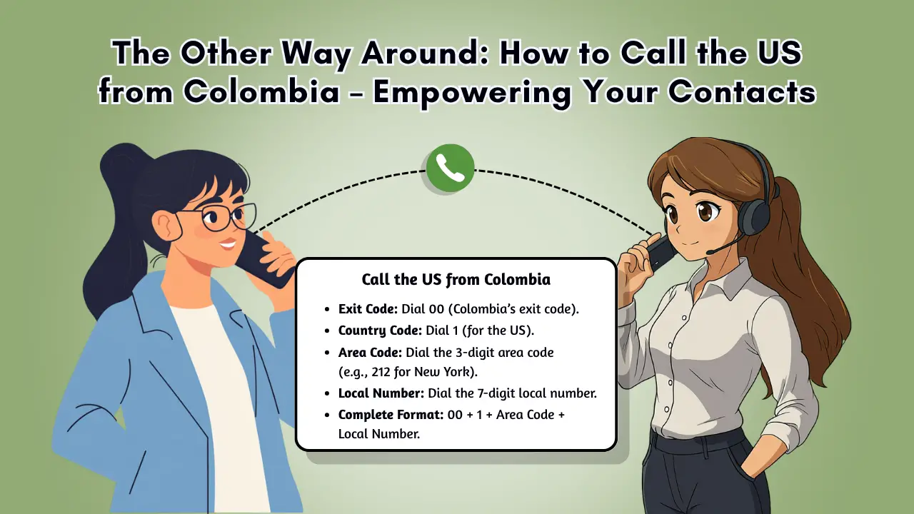 Llamar a Colombia desde EE. UU.: Códigos 2025 y pasos de marcación